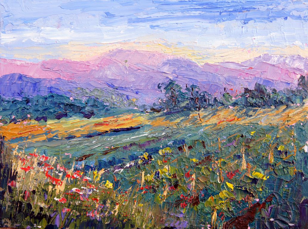 Artbymarion - Joy of Colour: Provence Landscape Knife Painting #2 in oils